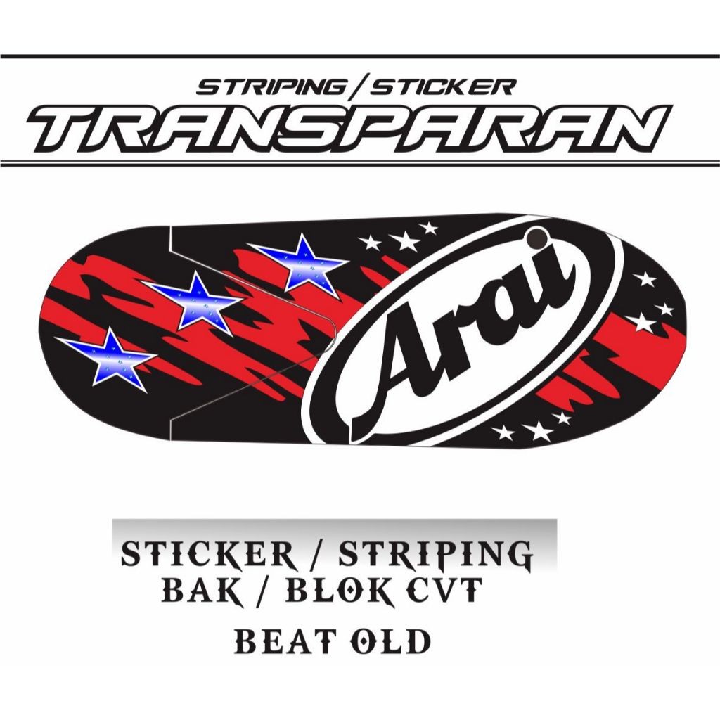 Jual Sticker Variasi Cover Block Cvt Arai Motip Variasi Sticker Bahan ...