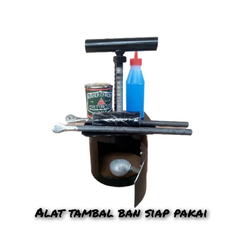 Jual alat tambal ban komplit siap pakai bonus 2cukil lem karet spiritus ...