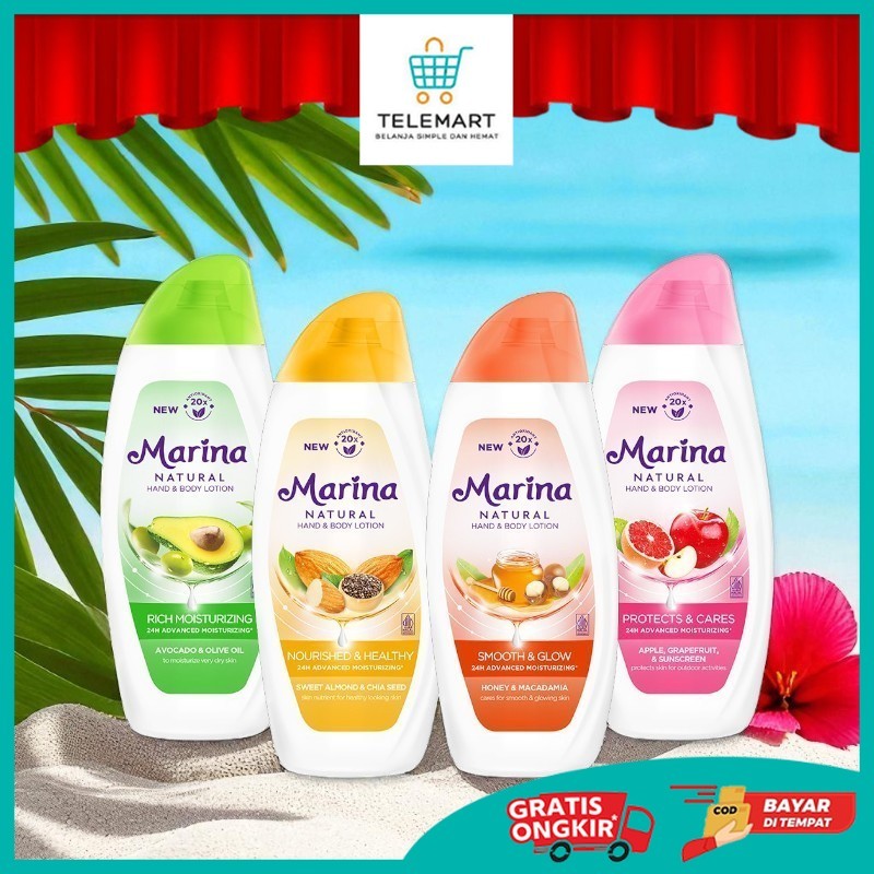 Jual Marina UV White 185 ML - 460 ML Hand Body Lotion All Varian ...