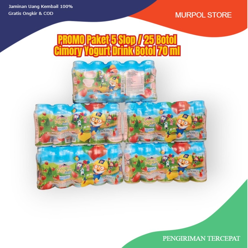 Jual PAKET 5 Slop [25 Botol] Cimory Yogurt Drink Botol PACK- Netto 5 ...
