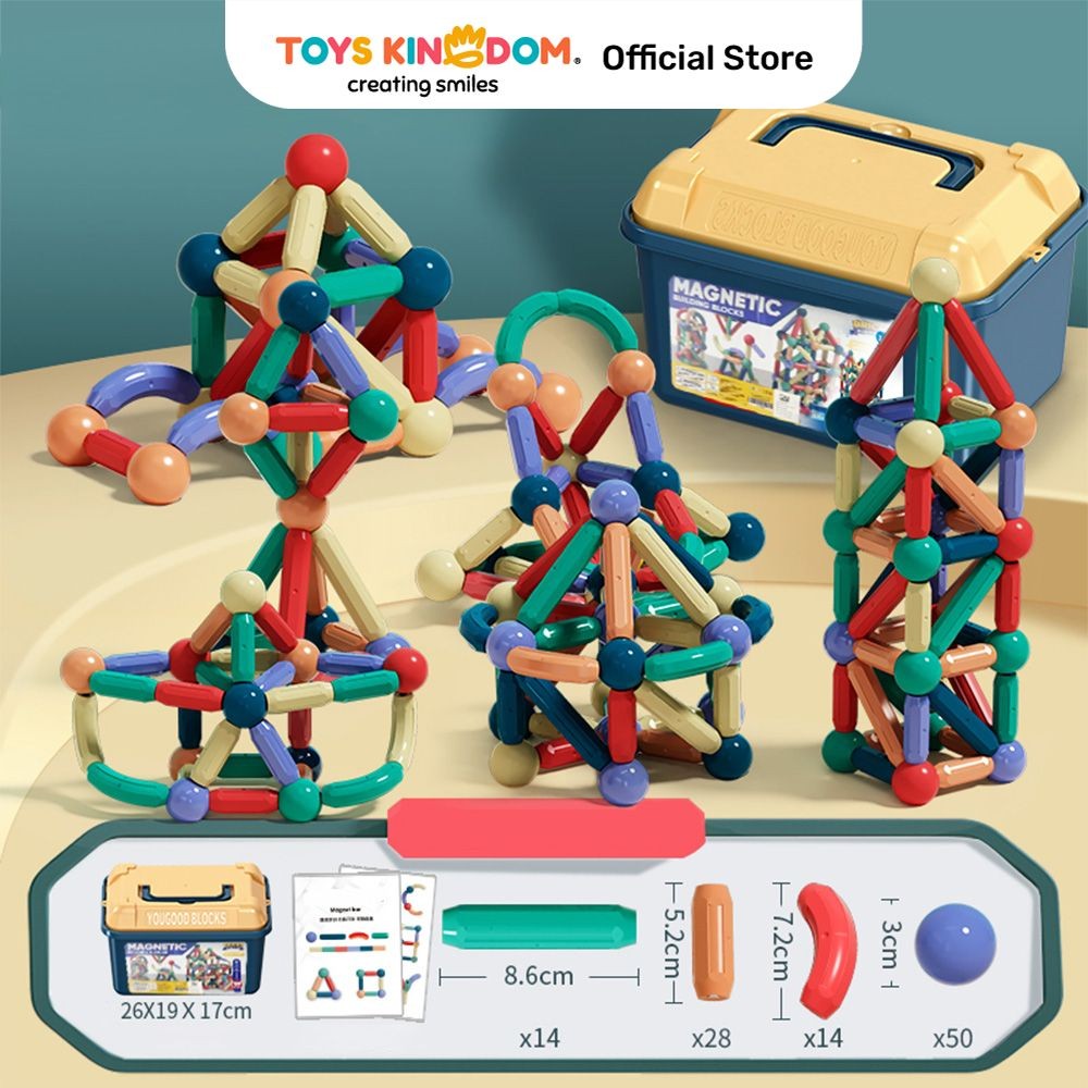 Jual Toys Kingdom Bricks Kingdom Set 108 Pcs Magnetic Sticks Toy Kids ...