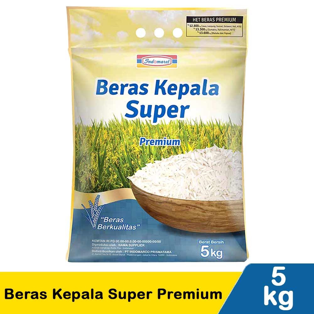 Jual INDOMARET BERAS KEPALA SUPER PREMIUM 5kg | Shopee Indonesia