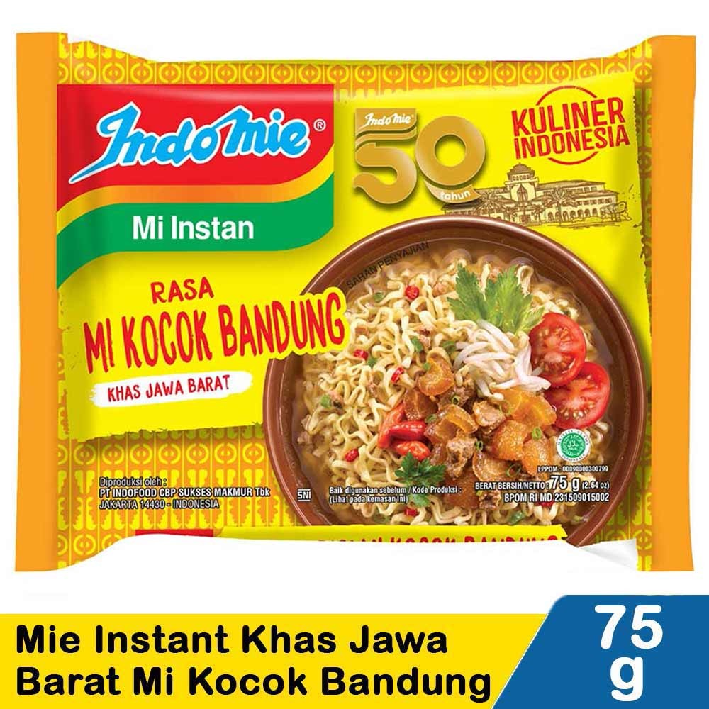 Jual INDOMIE MIE INSTANT KHAS JABAR MI KOCOK BANDNG 75g | Shopee Indonesia
