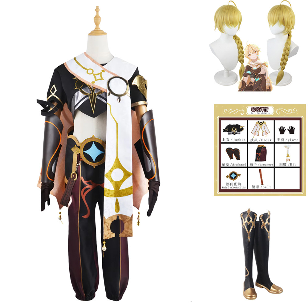 Jual Game Genshin Impact Kong Cosplay Costume Sora Kong Cosplay Traveler Aether Halloween Party ...