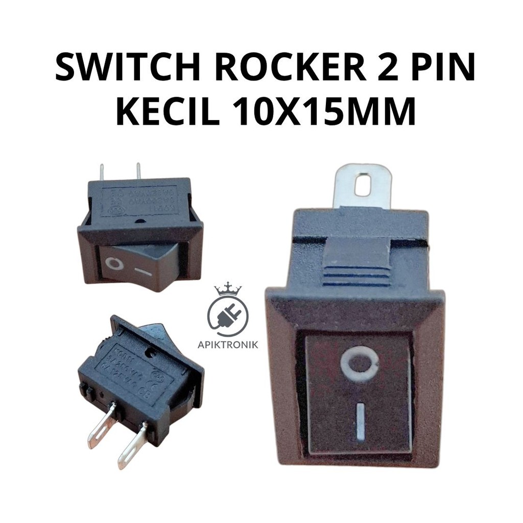 Jual Switch Rocker 2 Pin Kecil 10x15mm – Saklar Rocker Mini 2 Kaki ...