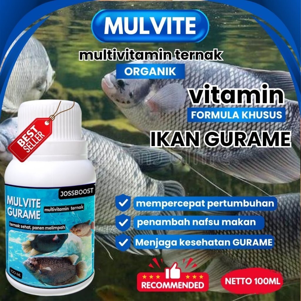 Jual MY - MULVITE GURAME Vitamin Ikan gurame, Cepat Besar, Penambah Napsu Makan, anti parasit ...