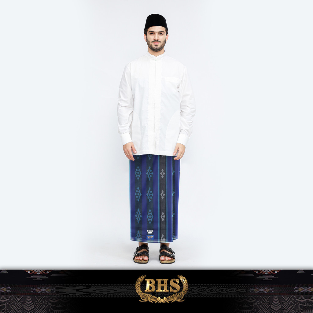 Jual Sarung BHS Classic Gold Motif C44 DKA SJ Hitam Biru | Shopee Indonesia