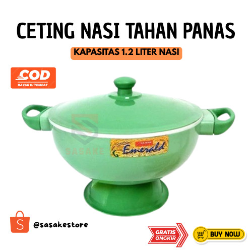 Jual CETING NASI TAHAN PANAS/TEMPAT NASI MODEL THERMOS KHAISHA EMERALD ...