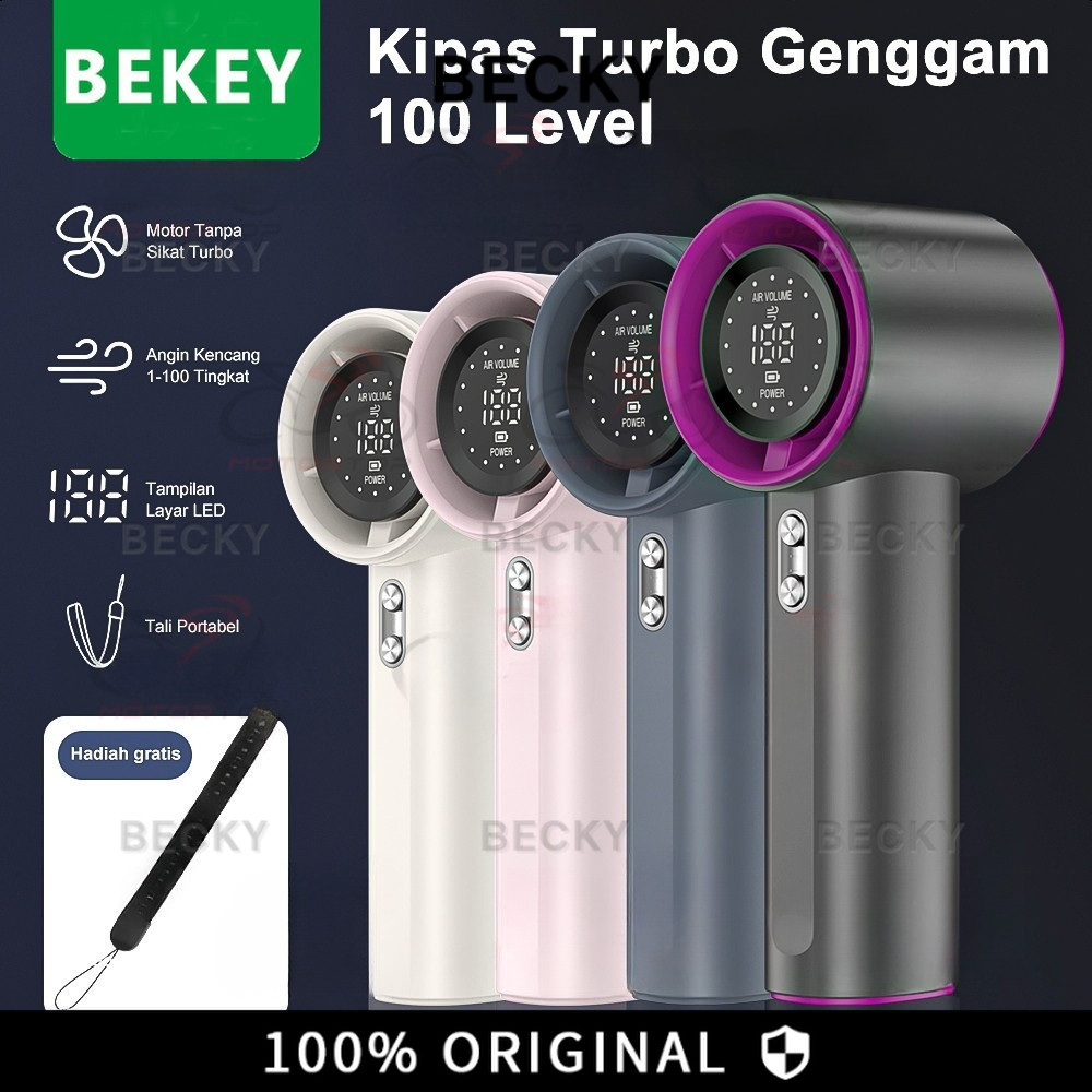 Jual [BECKY] - Mini kipas Strong Wind 100 Gear Wind Speed kipas angin ...