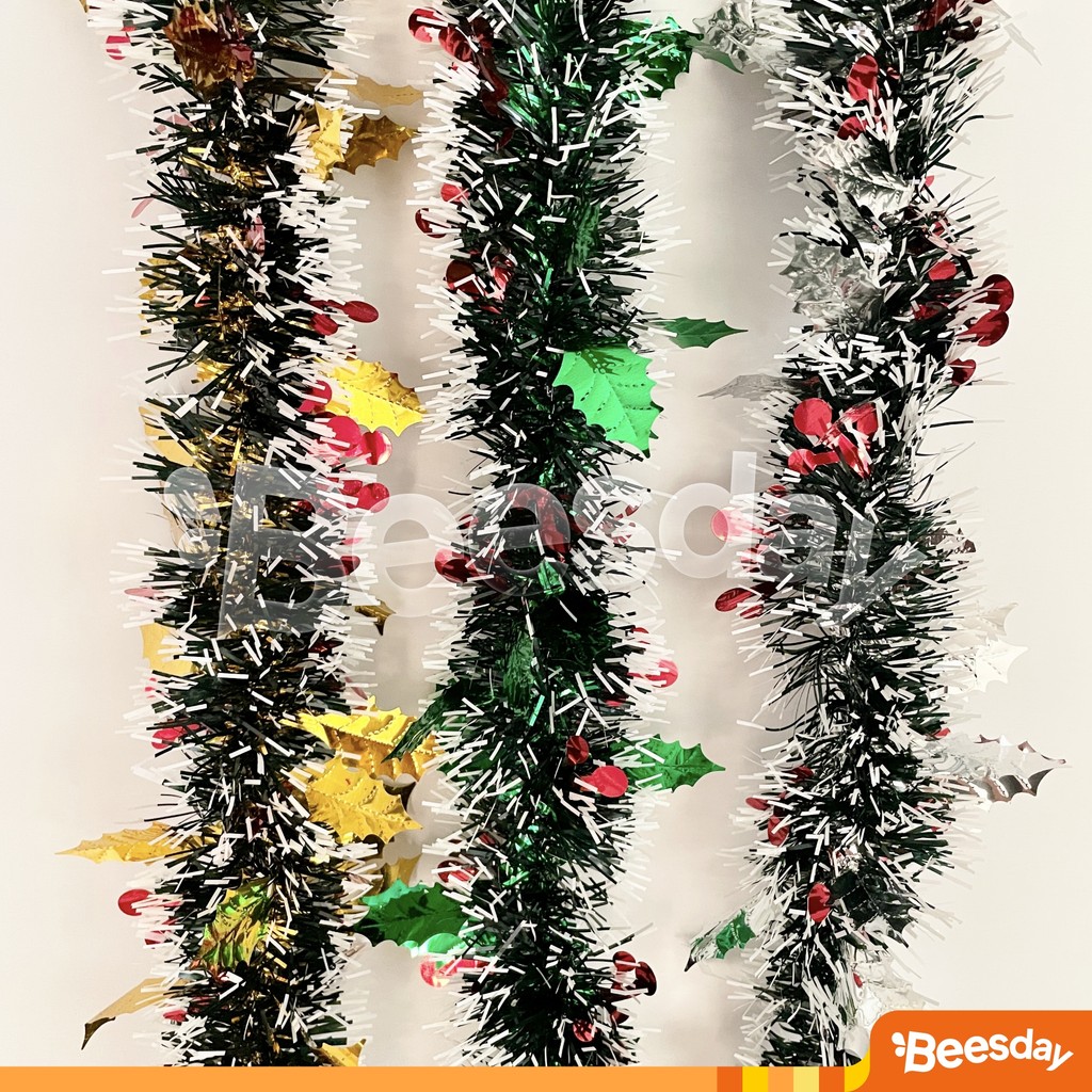 Jual Slinger Natal Posentia Cherry Kilap 9cm Panjang 2m | Tali Hias ...