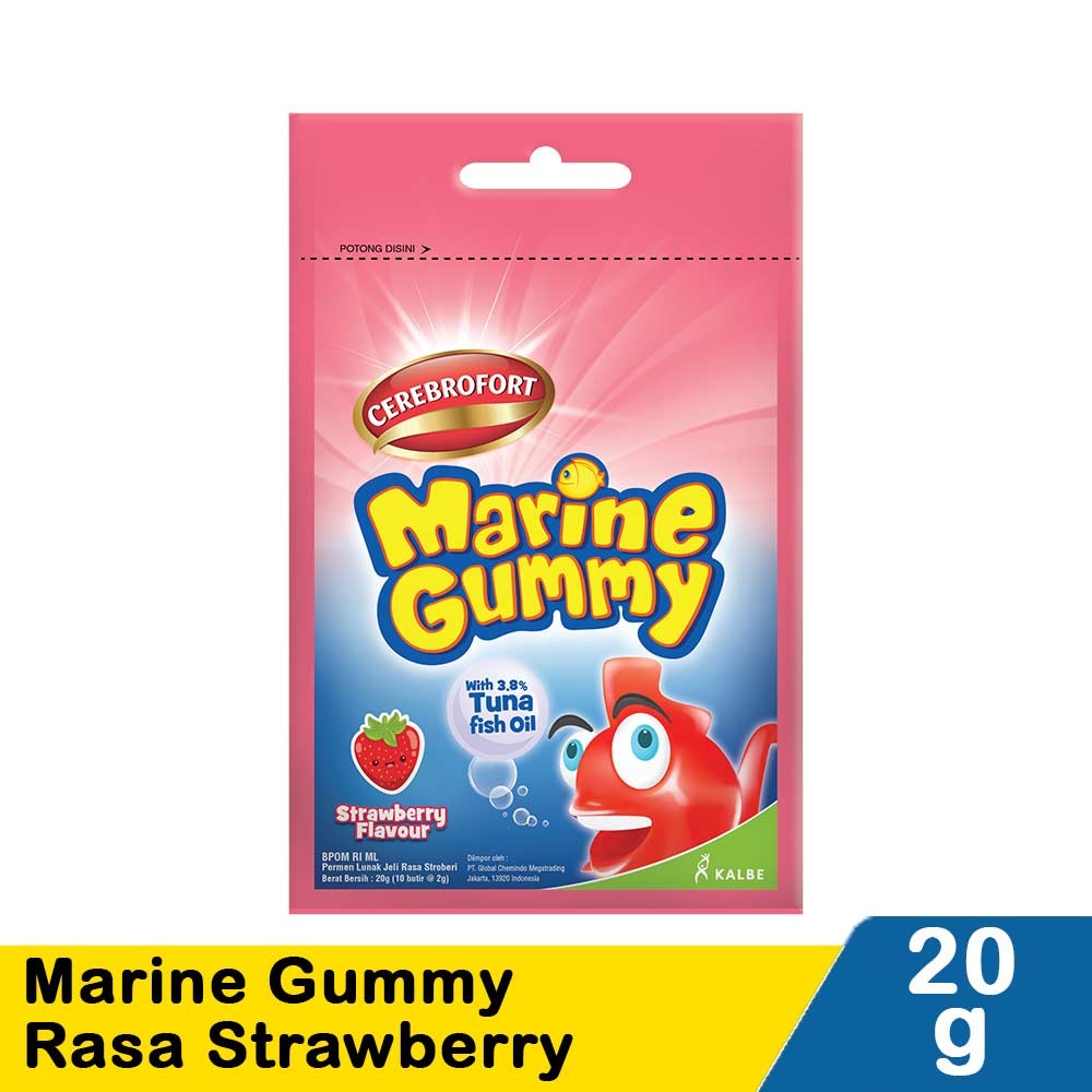 Jual CEREBROFORT MARINE GUMMY STRAWBERRY 20g | Shopee Indonesia