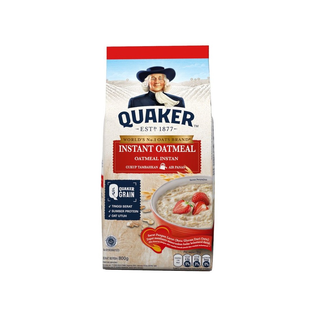 Jual QUAKER OATMEAL INSTANT (REF) MERAH 800g | Shopee Indonesia