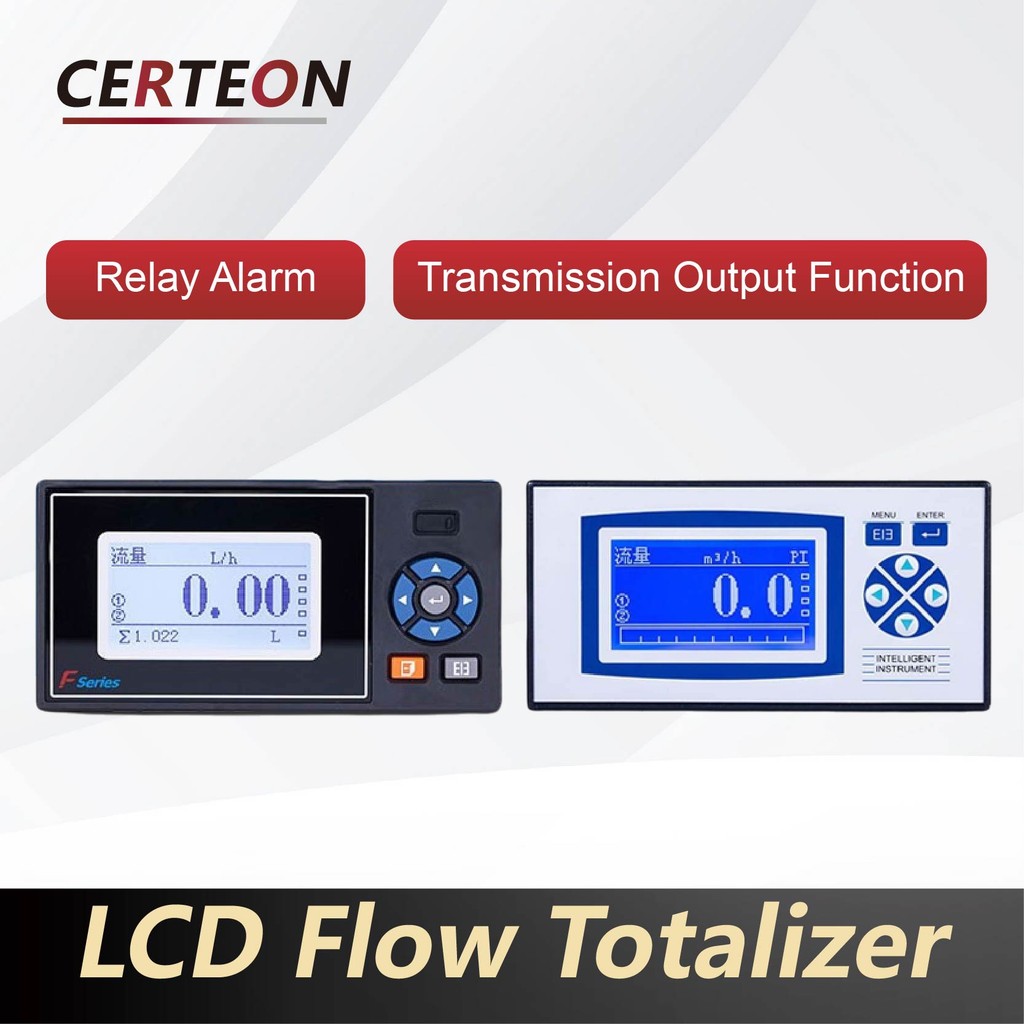 Jual F2000X F3000X LCD Flow Totalizer RS485 Output 4-20mA Transmitter ...