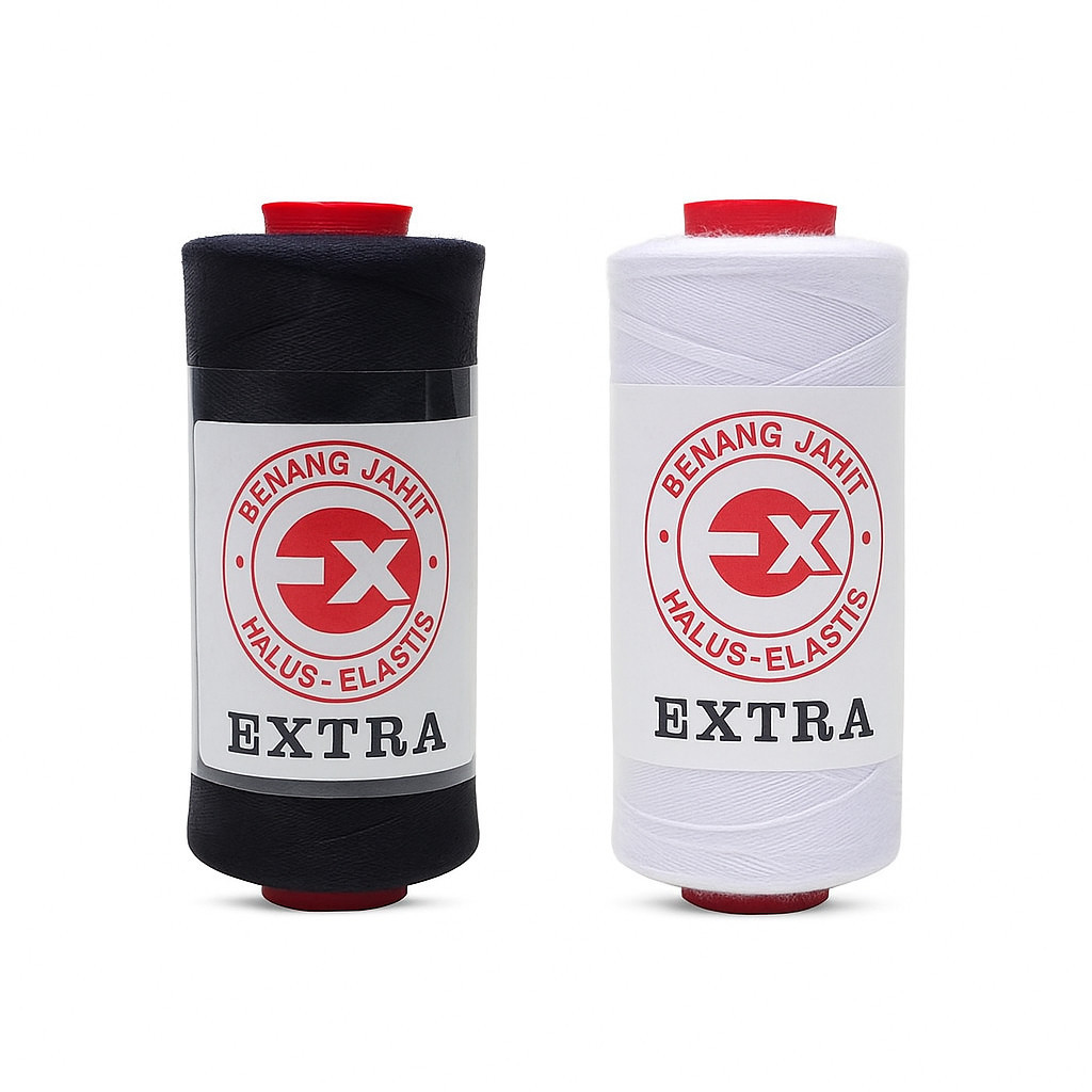 Jual Benang Jahit EXTRA 500 Yard - Varian Hitam & Putih - Harga Satuan ...
