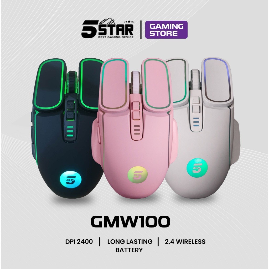 Jual 5Star Gaming - Mouse Wireless Gaming Rechargeable Baterai Type-C ...