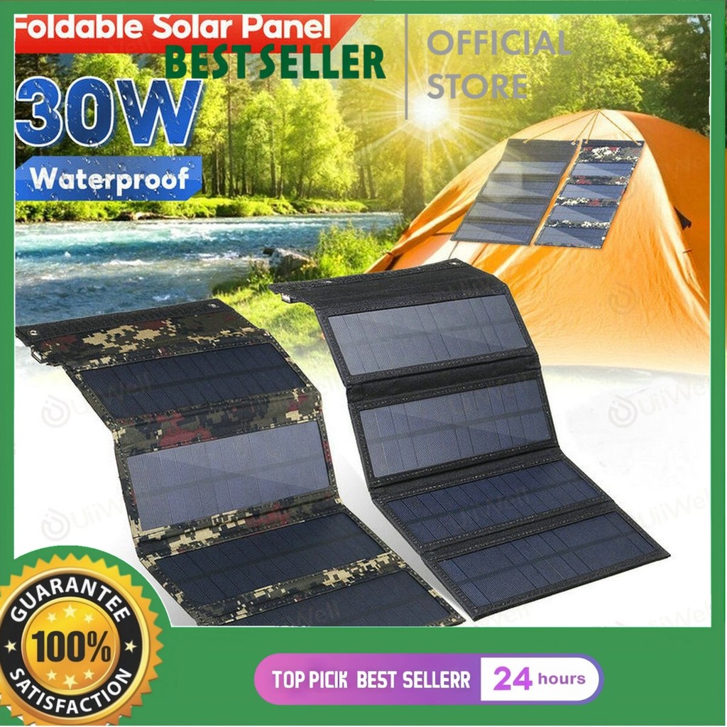 Jual Panel Matahari Portable Lipat Solar Cell Power Pack Charger HP USB ...