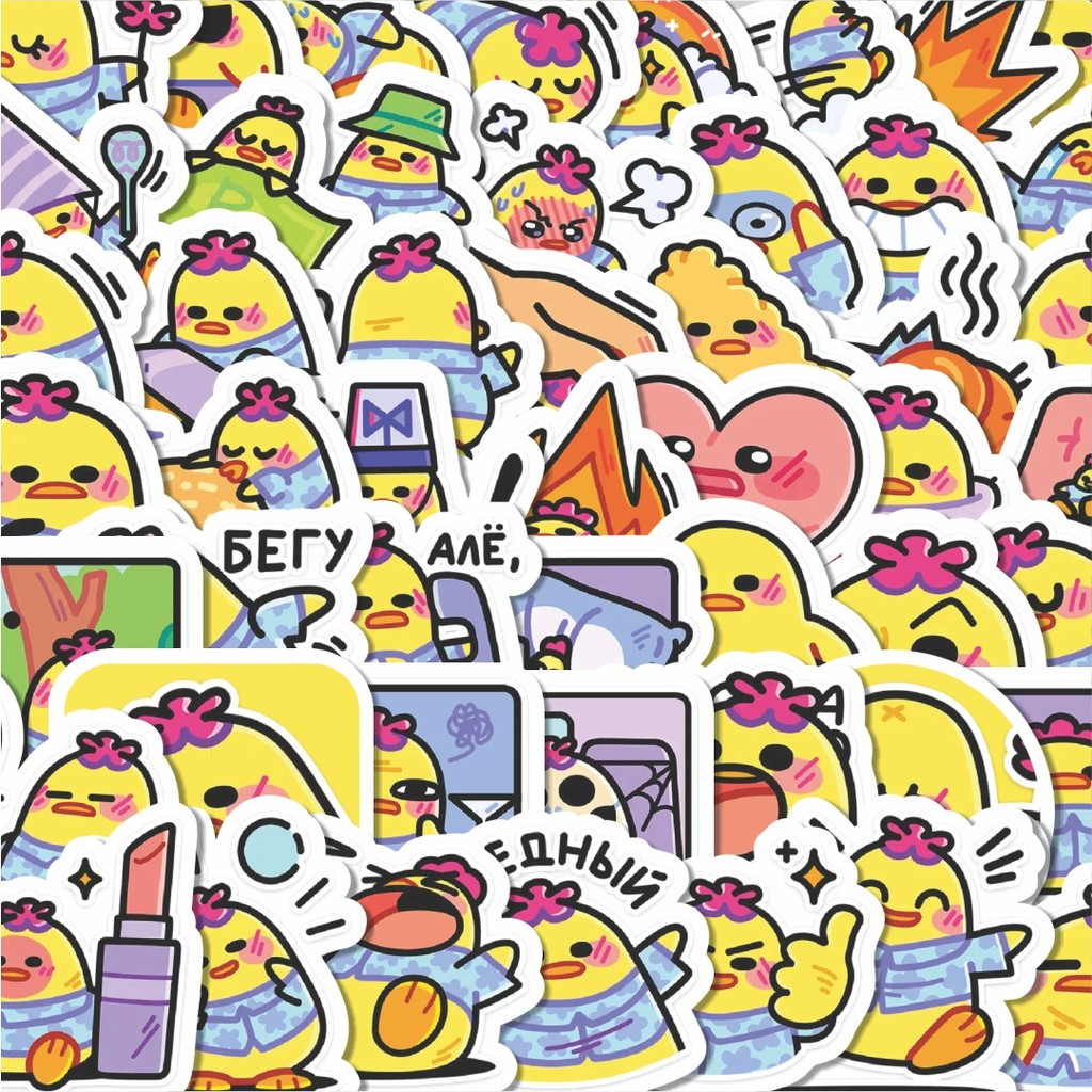 Jual Stiker Cutting Pack Stiker Luck- Funny Character Lucky Ducky ...
