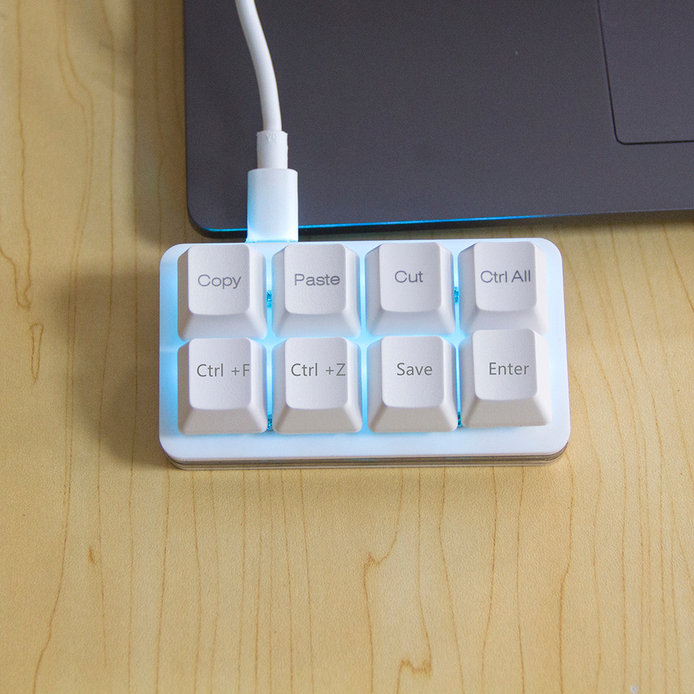 Jual Vial Programmable New 8key Keyboard Black White Official Excel ...