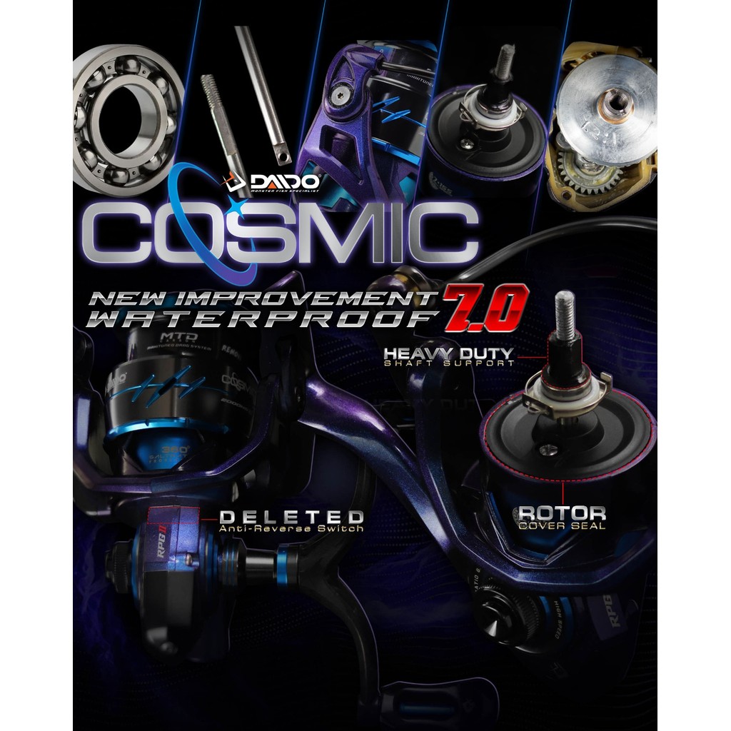 Jual Daido - Reel Cosmic Sw Spinning 8 Ball Bearing - Reel Pancing ...
