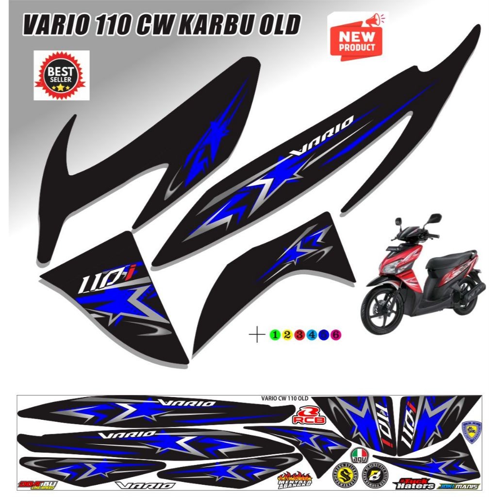 Jual PARIASI STIKER MOTOR HONDA VARIO OLD CW 110 VARIASI TERLARIS ...
