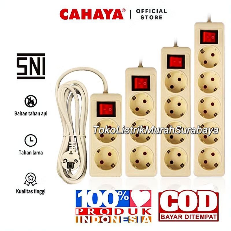 Jual STOP CONTACT 3METER 5METER 2/3/4/5 LUBANG stop kontak / stop ...