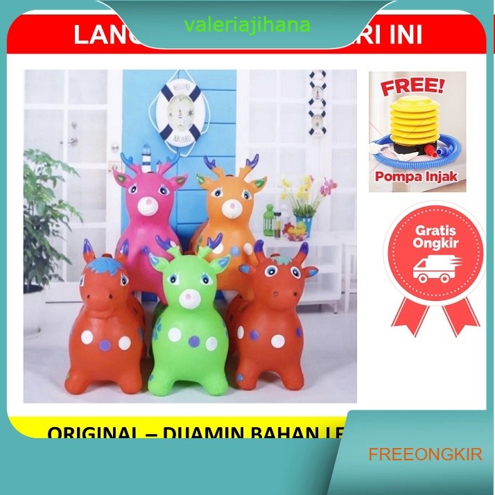 Jual ( ADA MUSIC ) MAINAN ANAK KUDA KUDAAN JUMPING ANIMAL PONI KARET ...