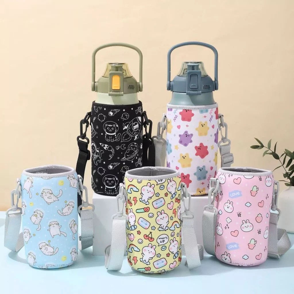 Jual Tas Termos Tumbler Sarung Botol Minum Elastis dengan Tali panjang ...