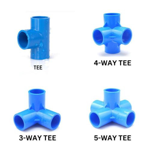 Jual Tee 1/2" Inch Pvc Tee Pipa Tee Elbow 90° 1/2 Inch 3 Way Side Tee 4 ...