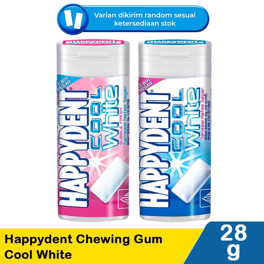 Jual HAPPYDENT CHEWING GUM COOL MINT 28g | Shopee Indonesia