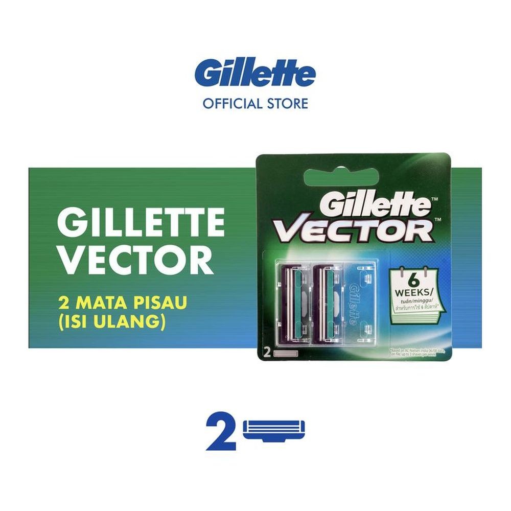 Jual GILLETTE CARTRIDGE VECTOR GANDA 2'S | Shopee Indonesia