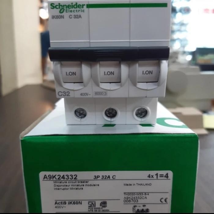 Jual MCB IK60N 3P 32A 6kA SCHNEIDER ORIGINAL | Shopee Indonesia
