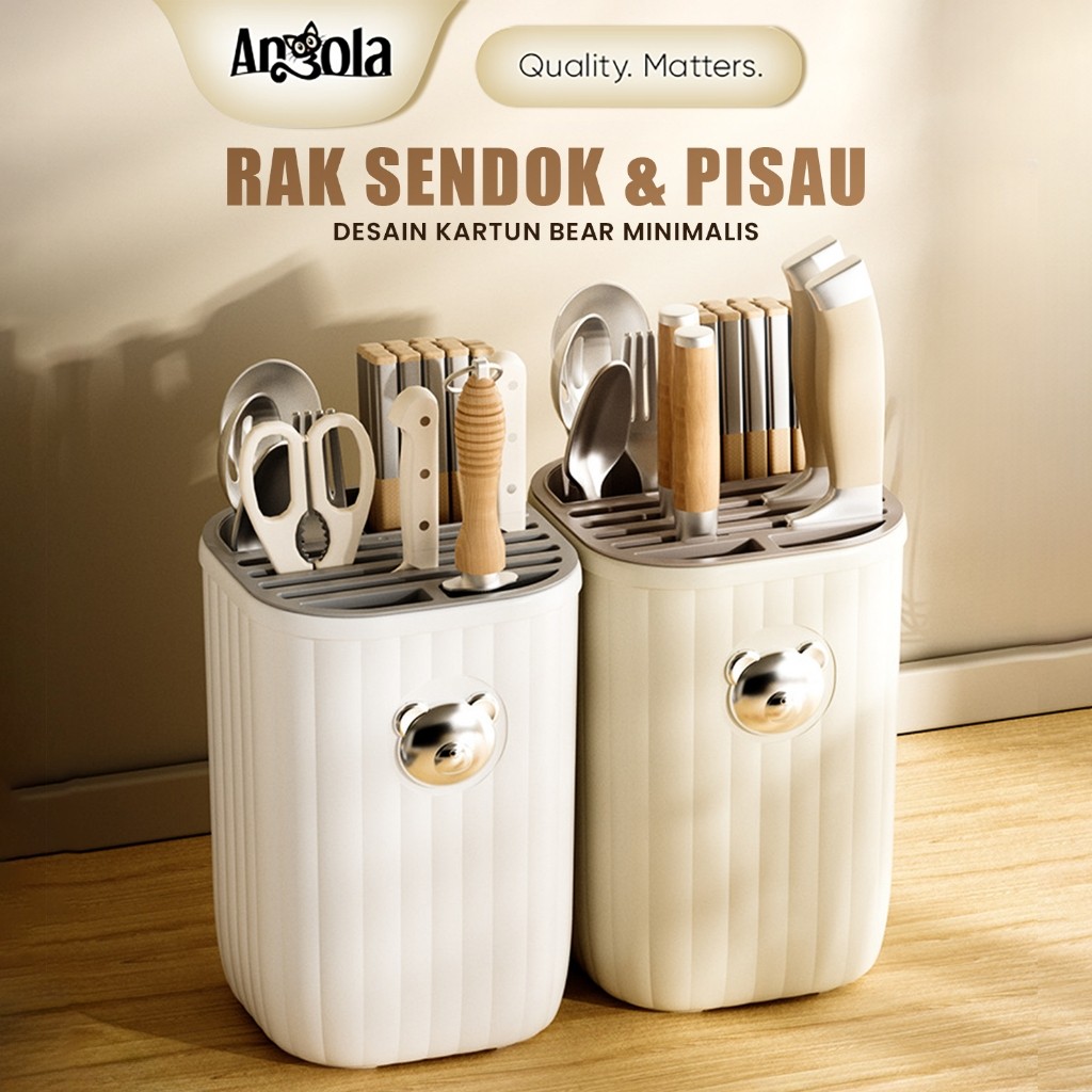 Jual ANGOLA Rak Pisau Sendok Elegan & Minimalis E36 Knife Rack / Tempat ...