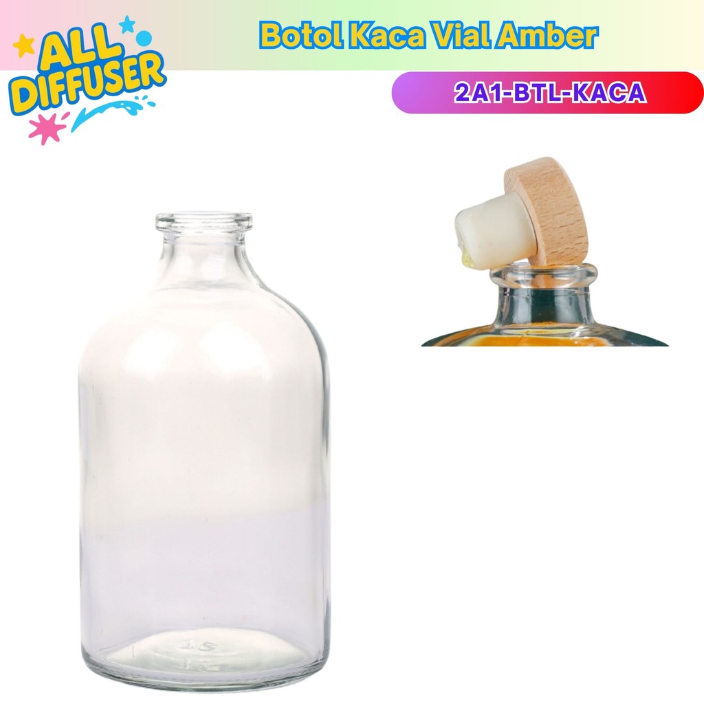 Jual [ALLDIFFUSER] Botol Kaca VIAL AMBER / botol Diffuser 100ml/ BOTOL ...