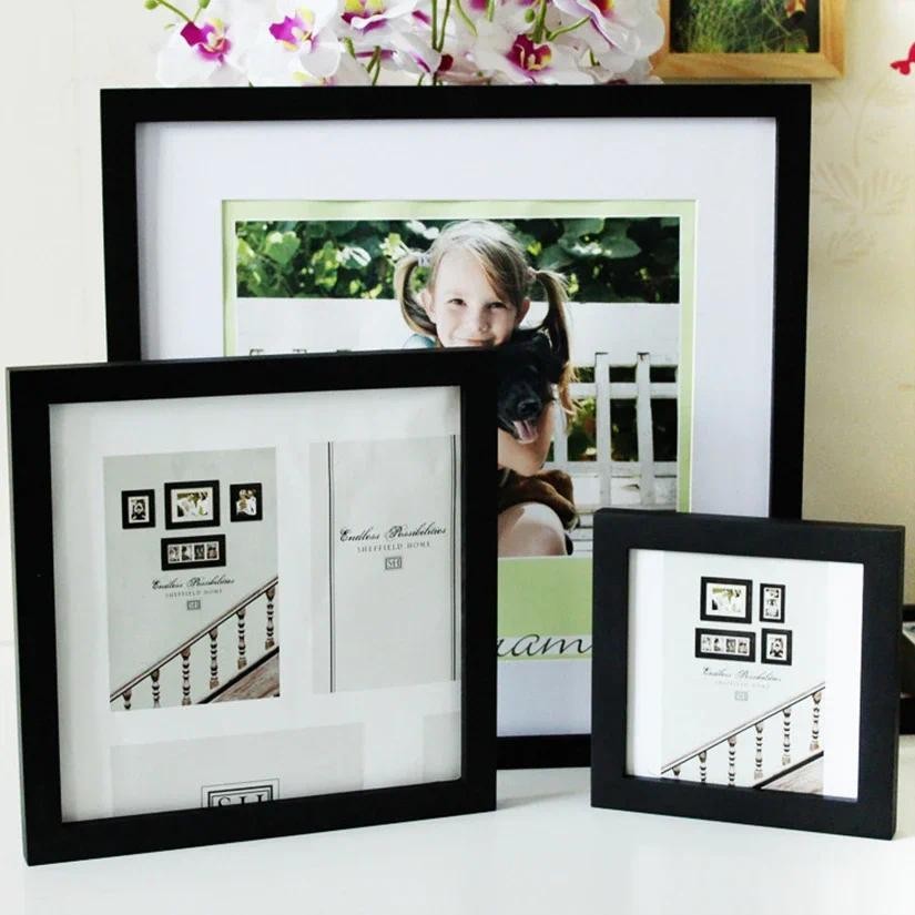 Jual Wooden Nature Square Picture Frame,Plexiglass Include ster Photo ...