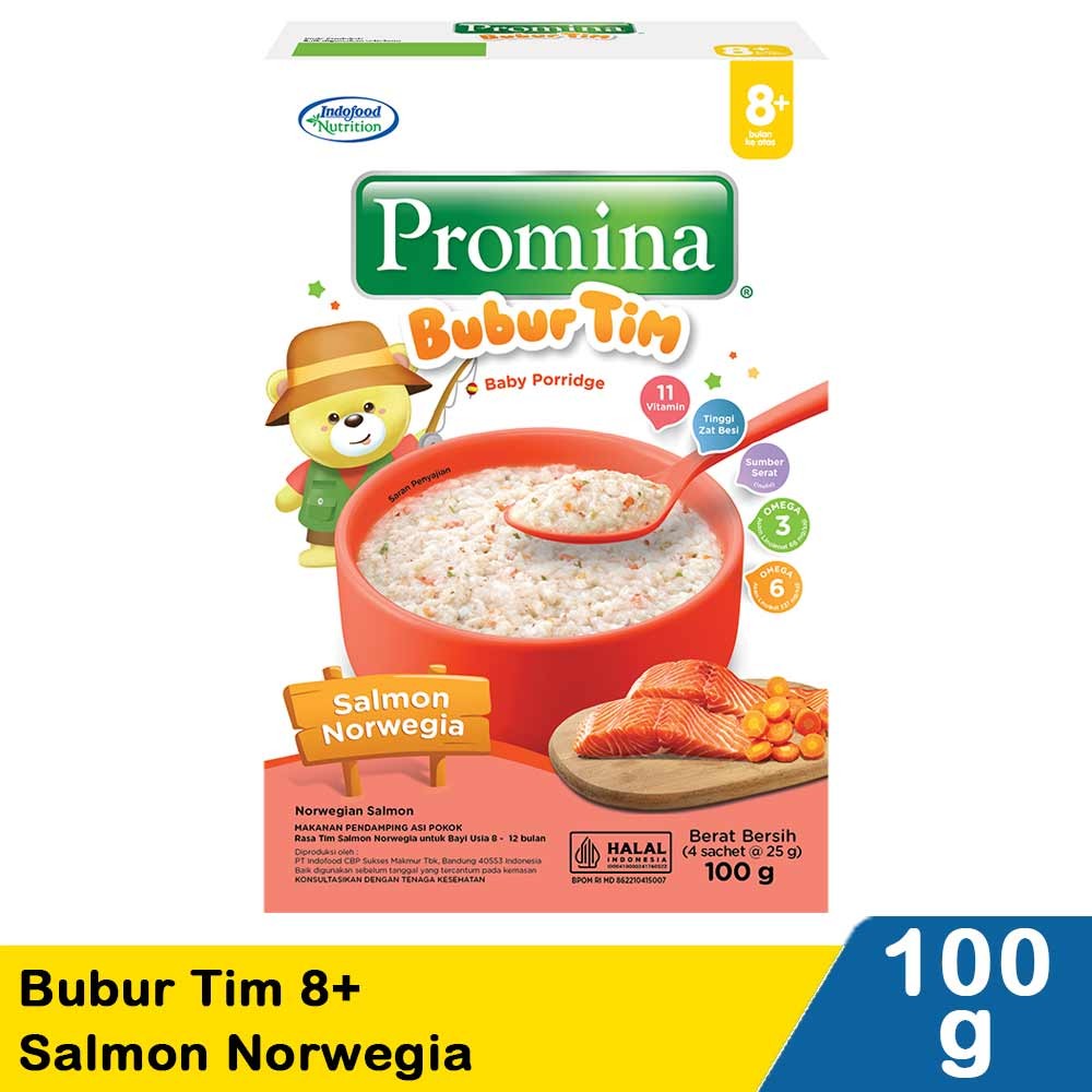 Jual PROMINA BUBUR TIM INSTANT SALMON NORWEGIA 100g | Shopee Indonesia