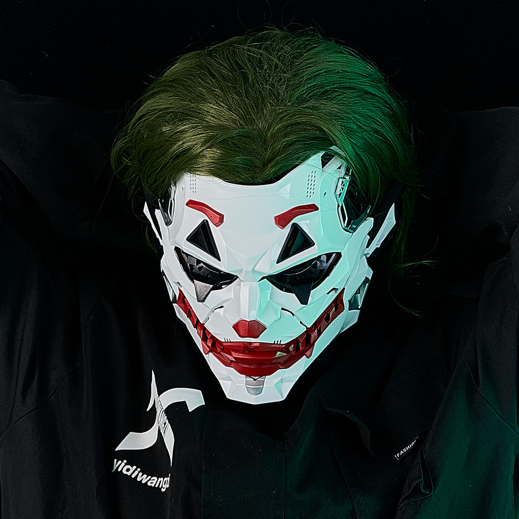 Jual Joker Masks Cyberpunk Masks Clown Braids 2d Cosplay Resin Custom ...