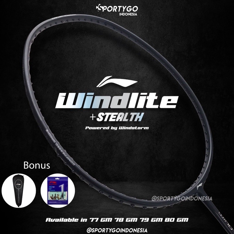 Jual Raket Badminton Li-Ning Windlite Stealth ORIGINAL / Wind Lite ...