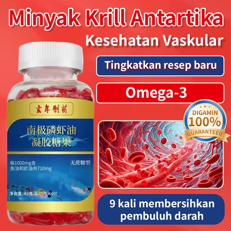Jual Minyak Krill Premium 60 Tablet / Kaya Omega-3 Astaxanthin ...