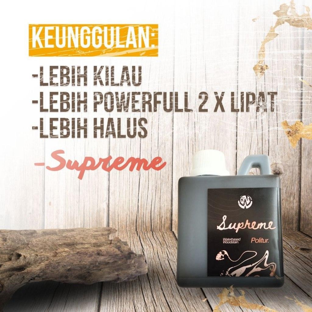 Jual Politur Kayu Plitur SUPREME Woodnesia Woodstain Waterbased ...