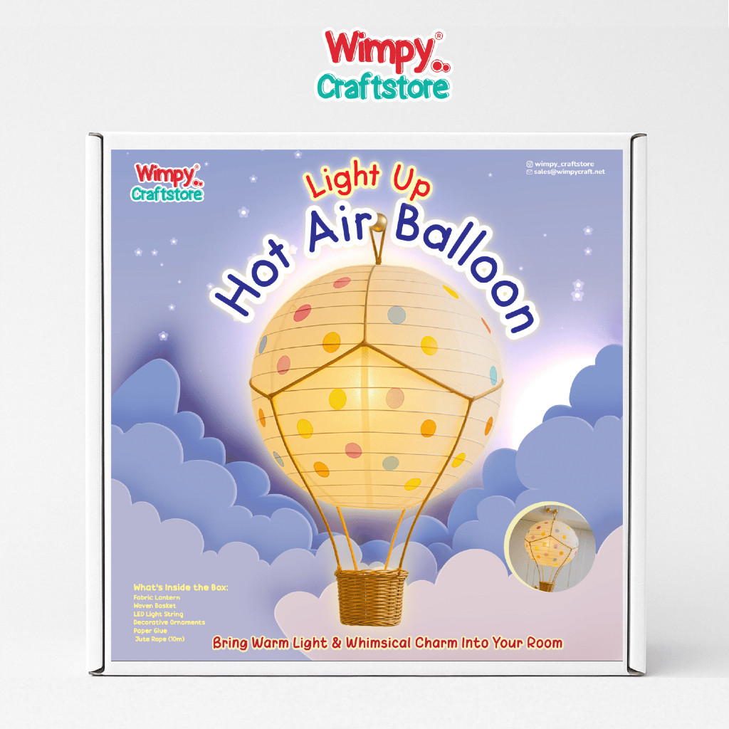 Jual Wimpy Craft KIT Lampion Balon Udara LED | DIY Hot Air Balloon ...