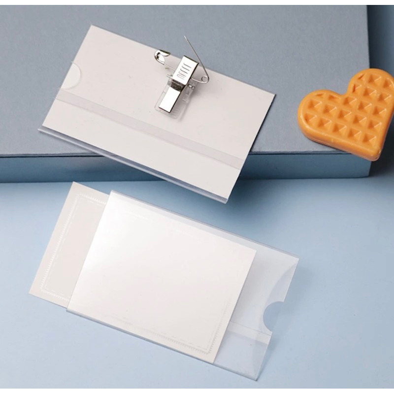 Jual Name Tag Peniti / Nametag ID Card Plastik / ID Card Jepit / Jepit ...