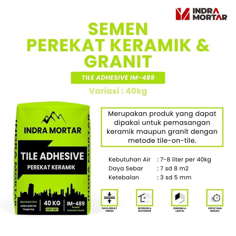 Jual Semen Instan | Mortar Perekat Keramik/Granit Tile On Tile IM-489 ...
