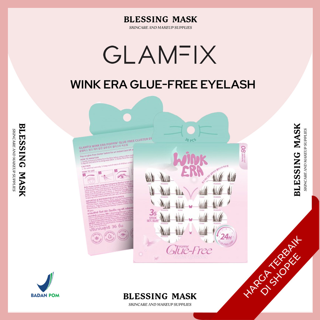 Jual Glamfix Wink Era Poppin Glue-Free Cluster Eyelash (36pcs) | Shopee ...