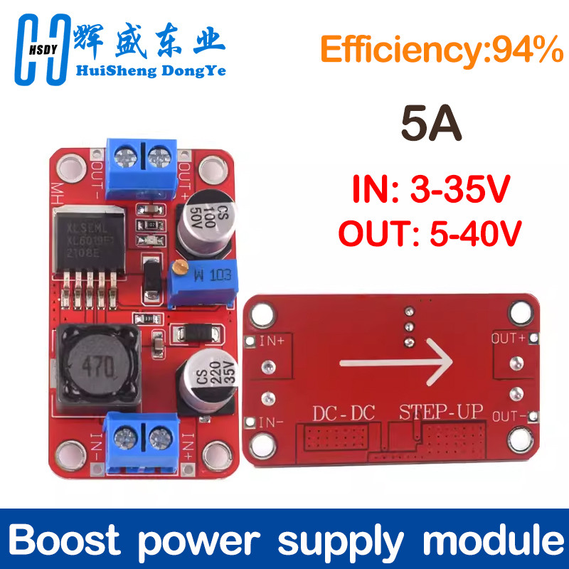 Jual 5A DC-DC Step Up Power Module Boost Volt Converter 3.3V-35V To 5V ...