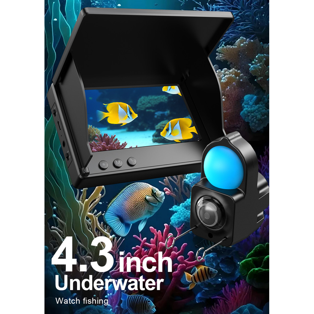 Jual Portable Fish Depth Finder Water Handheld 1080P 4.3 In LCD Fish ...