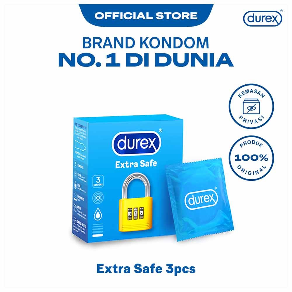 Jual DUREX KONDOM EXTRA SAFE 3'S (04020) | Shopee Indonesia