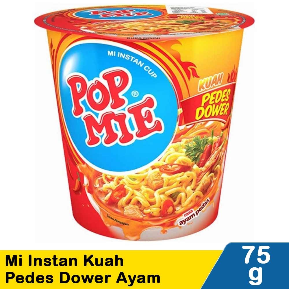 Jual POP MIE MI INSTAN PEDES DOWER AYAM 75g | Shopee Indonesia
