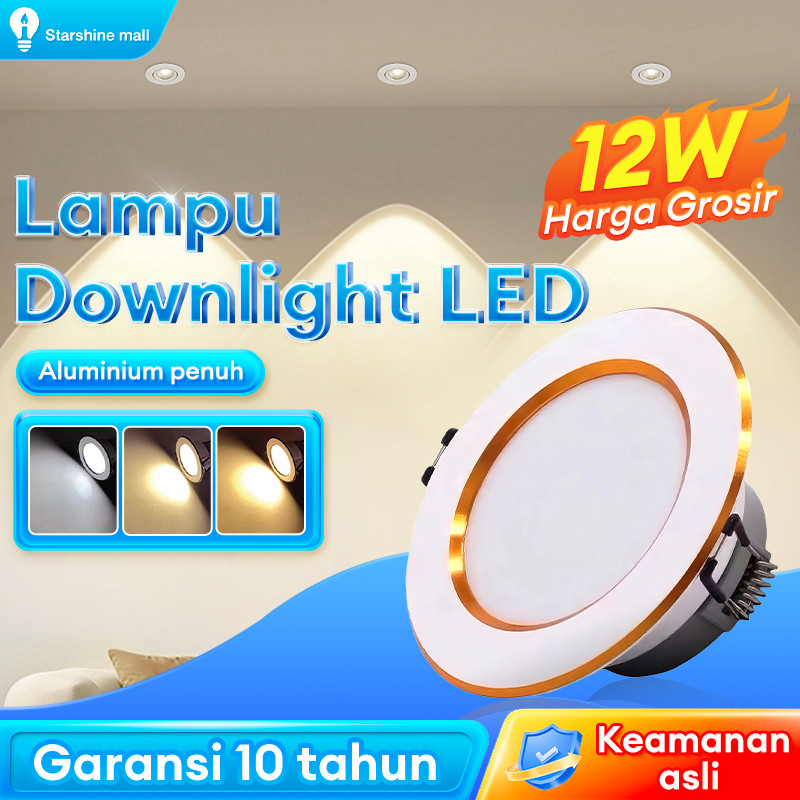 Jual Lampu Downlight LED Tertanam Super Tipis 6W 8W 12W [Garansi 10 ...