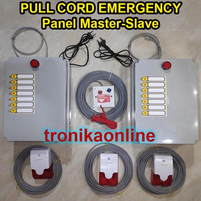 Jual PULL CORD EMERGENCY Alarm Set PANEL MASTER SLAVE panic button ...