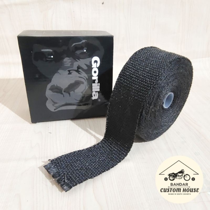 Jual Exhaust Wrap Gorilla Import / Pembalut Knalpot Hitam Per 1 Meter ...